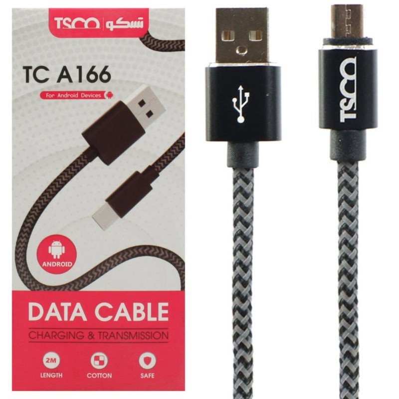 خرید و قیمت کابل تبدیل USB به Microusb تسکو مدل TC-A166 طول 2 متر از غرفه مفید جانبی