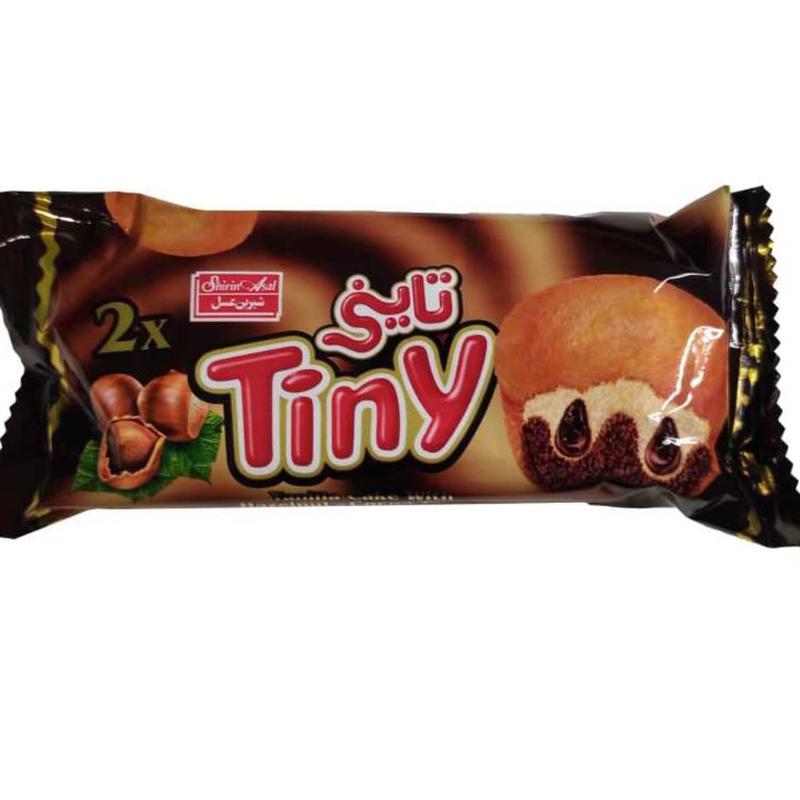 خرید و قیمت کیک دو رنگ با مغز کرم فندق تاینی شیرین عسل بسته 1 عددی مدل ...