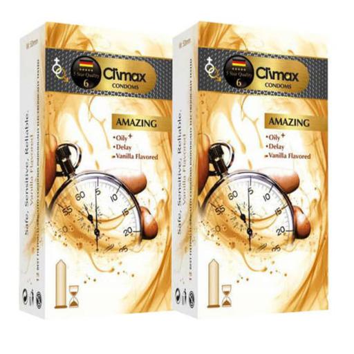 خرید و قیمت کاندوم کلایمکس 2بسته 12 عددی مدل AMAZING طرح AMOR از غرفه ...