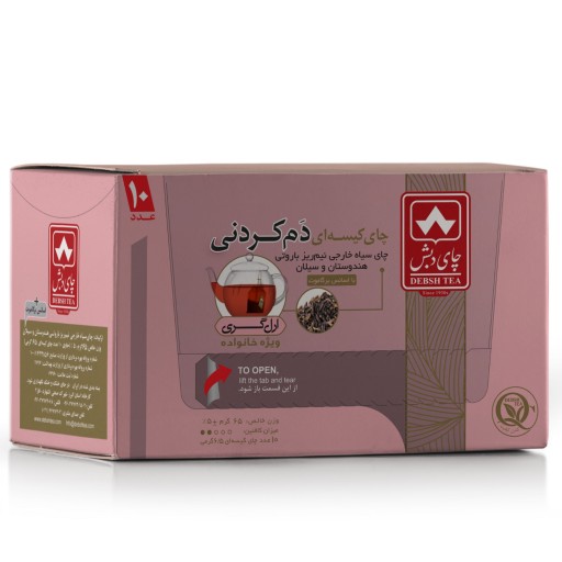 خرید و قیمت چای کیسه ای دم کردنی ارل گری چای دبش بسته 10 عددی از غرفه ...